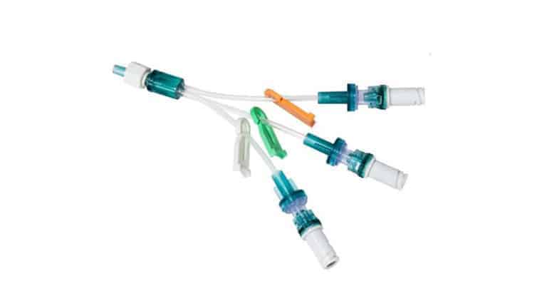 Triple lumen Bionector Octopus extension with three ARVs - Vygon Vet